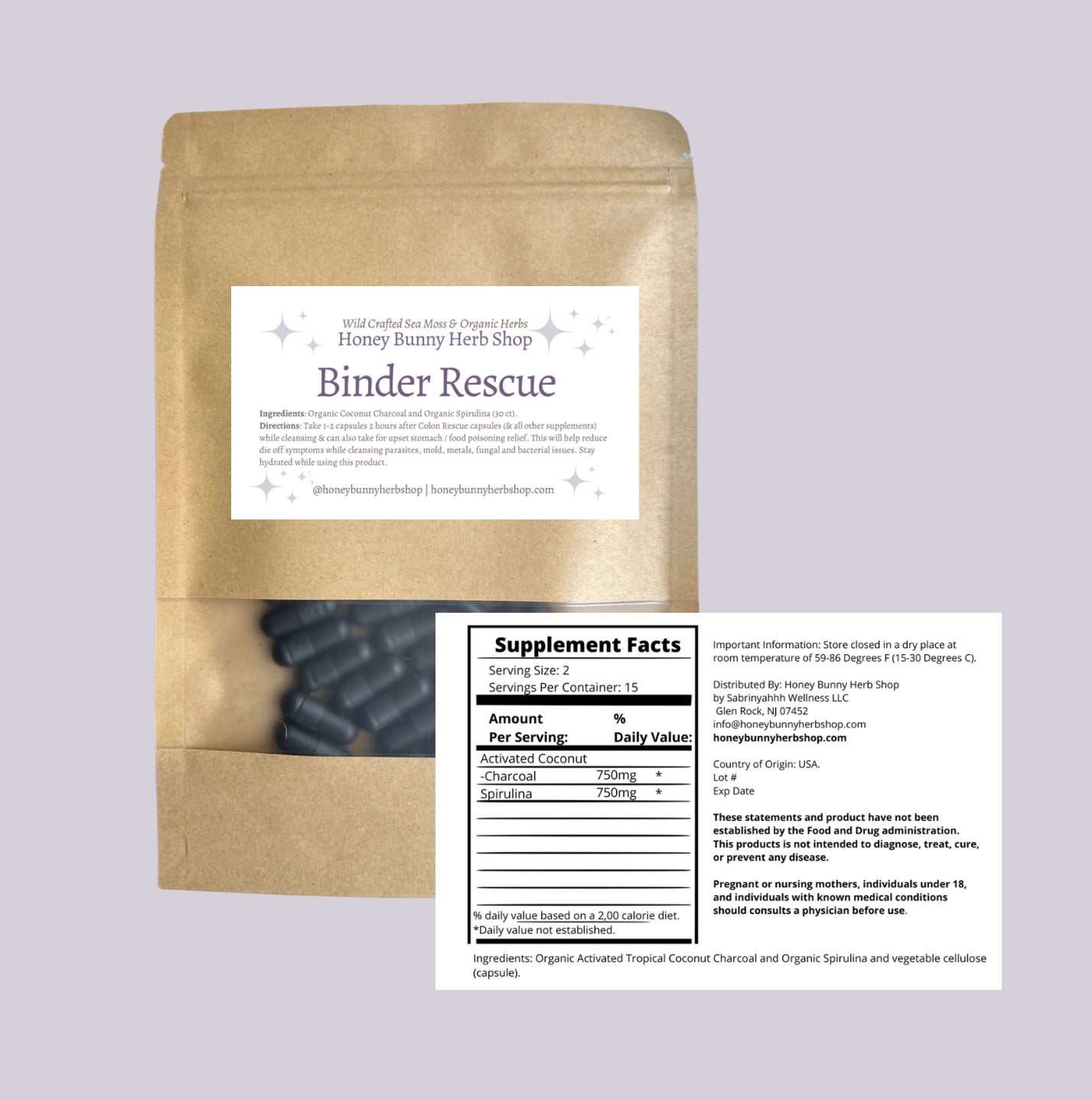 Binder Rescue (parasite, mold, metal, bacterial, fungal/yeast, toxin b ...